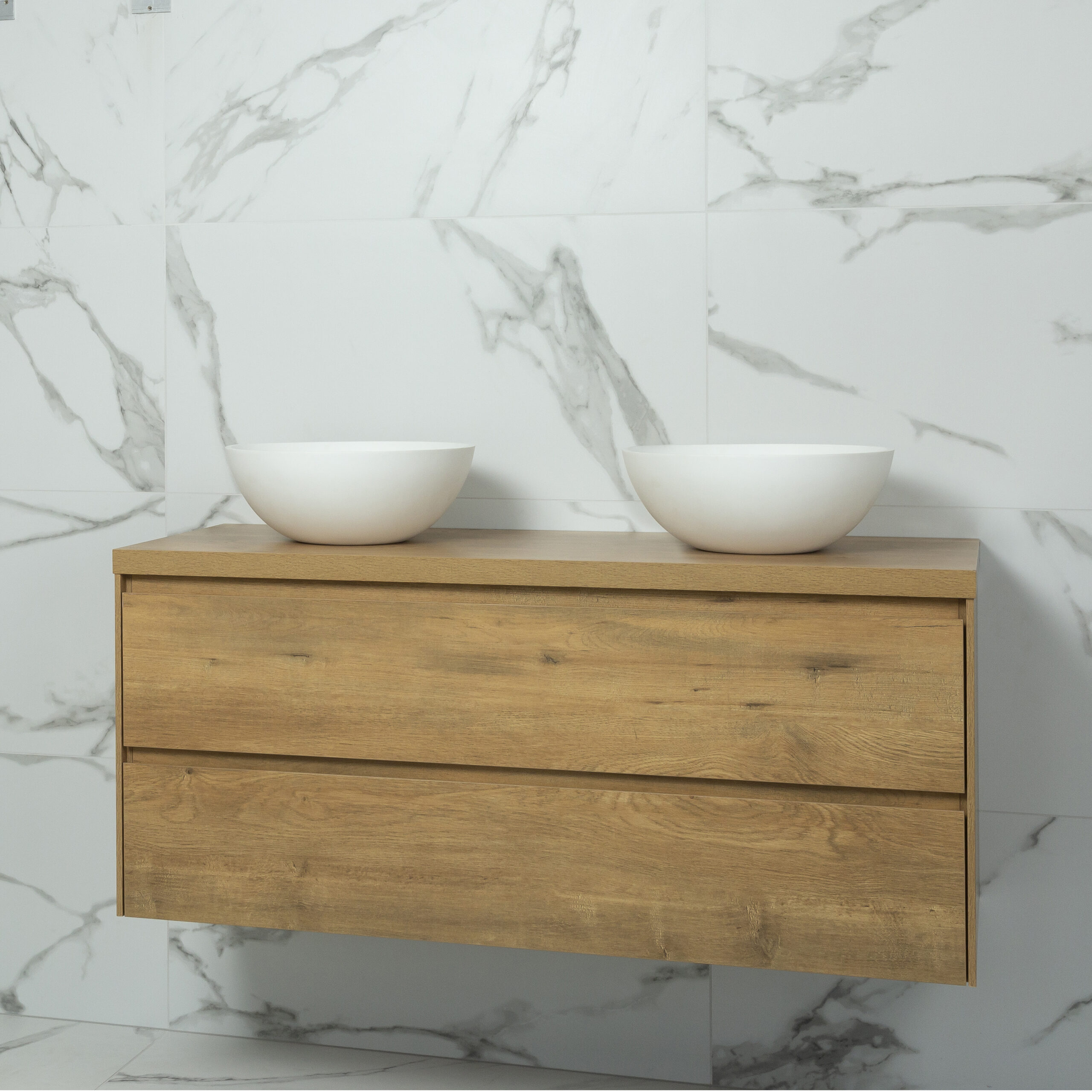 Houten badkamermeubel voor waskom - Voordelig Design Sanitair