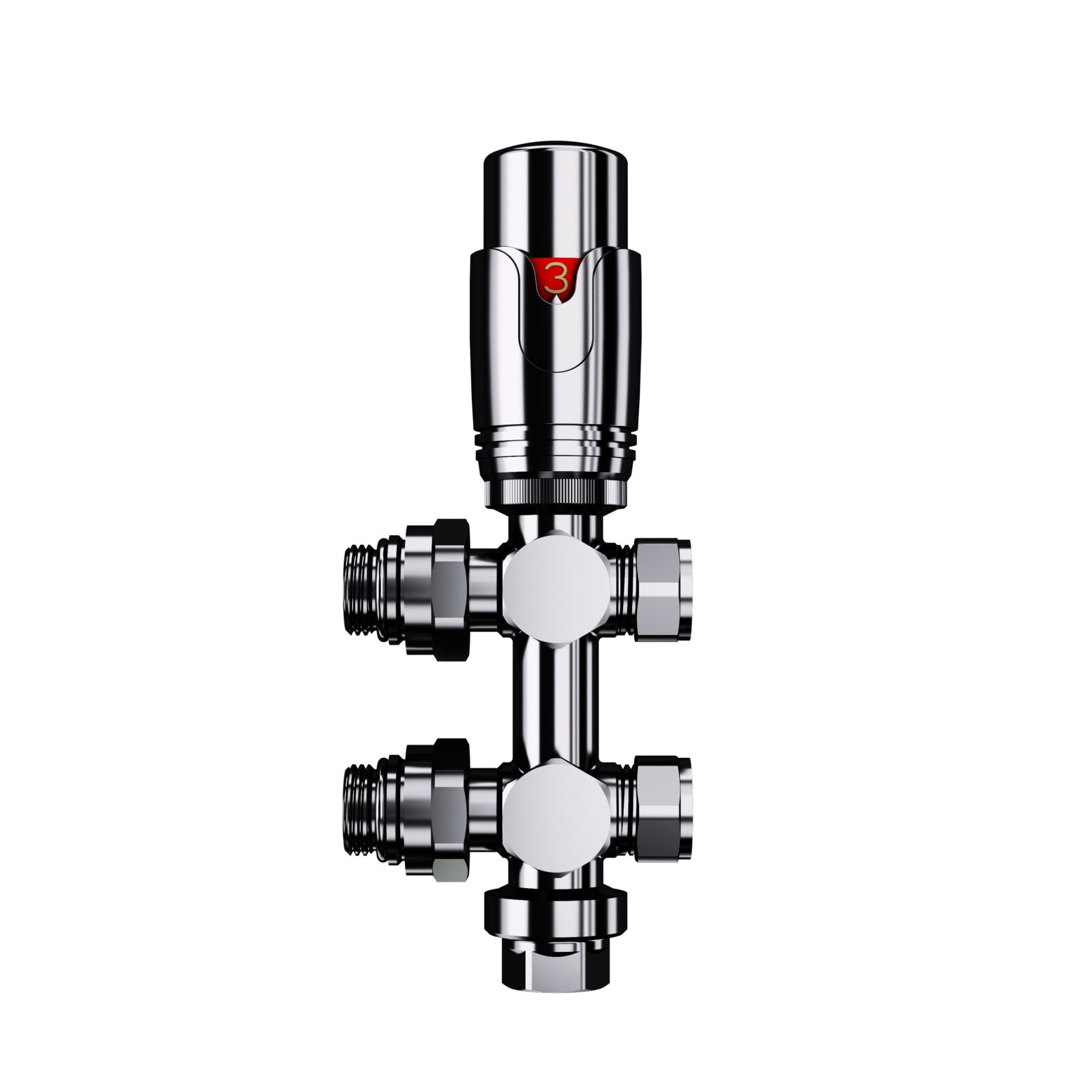 Designradiator Ella 80x60cm chroom 468W midden aansluiting - Voordelig ...