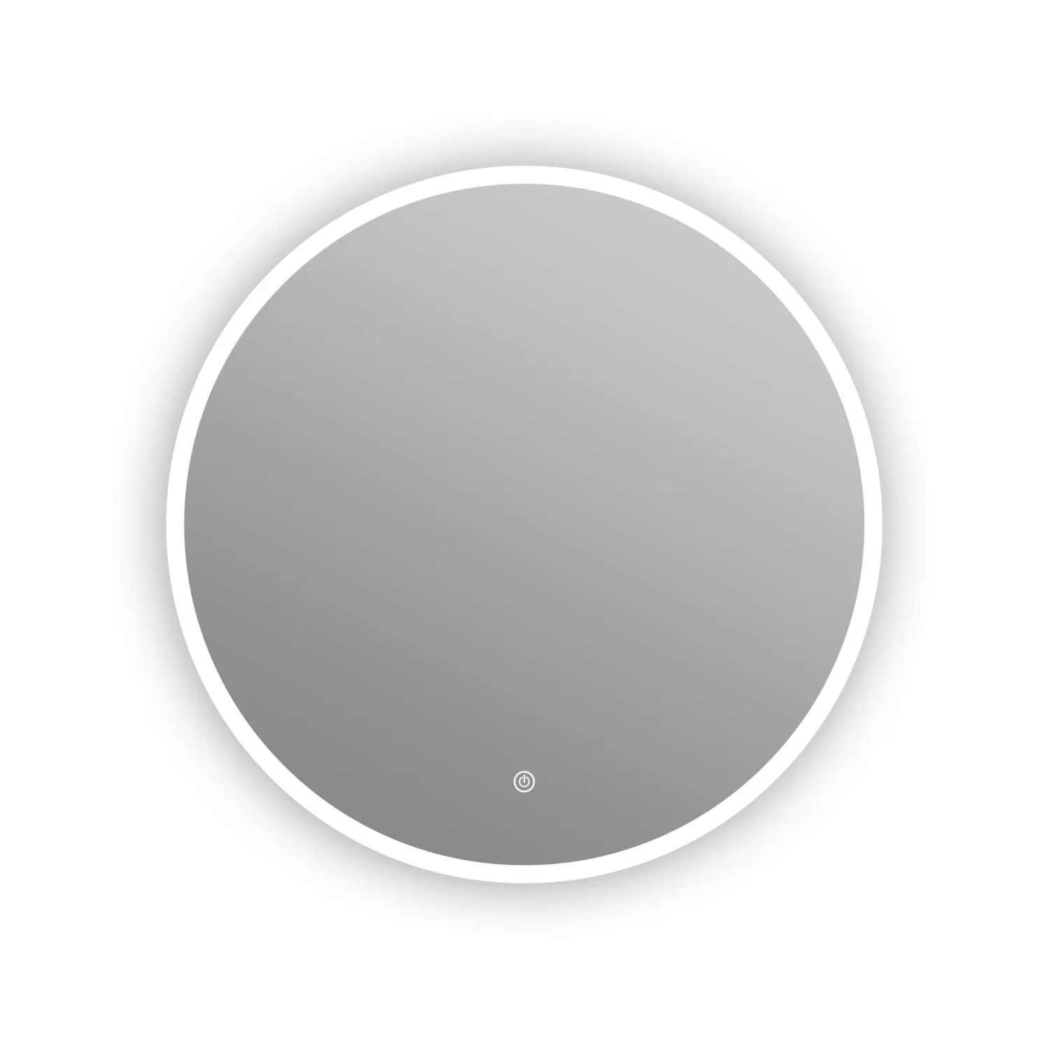 Ronde badkamerspiegel Dani zonder lijst met verwarming, Directe LED ...