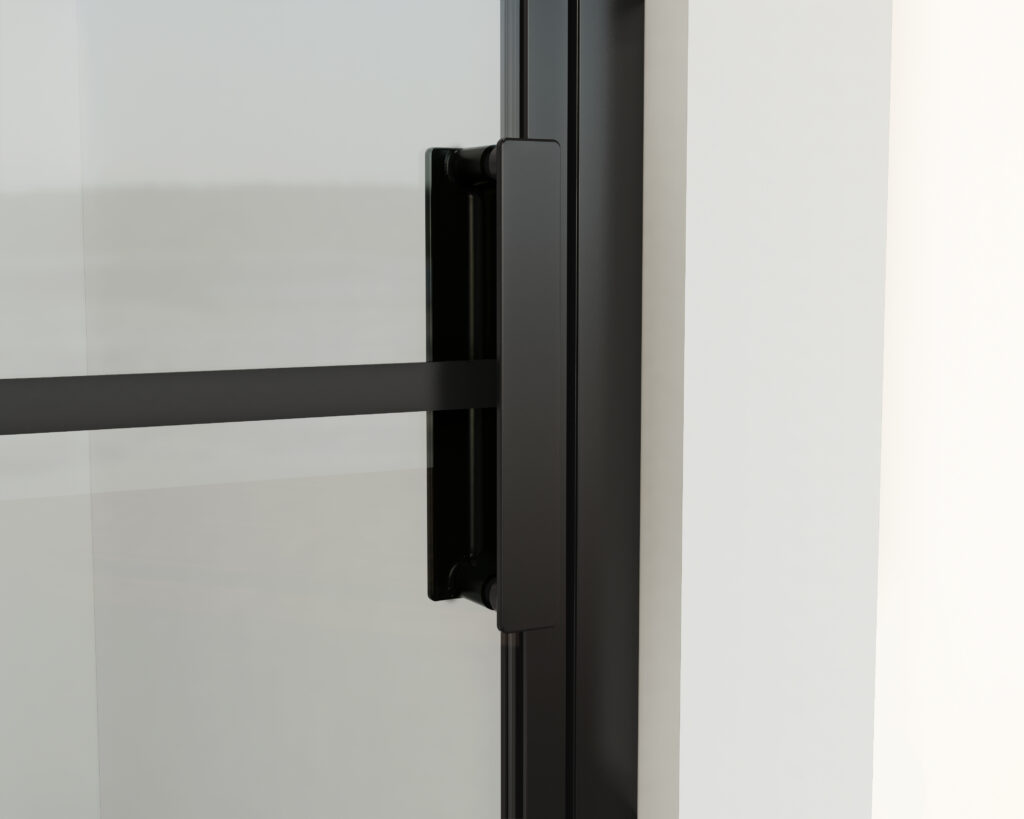 Douchedeur 80x200cm 6mm Nano glas mat zwart serie Rafaella - Voordelig ...