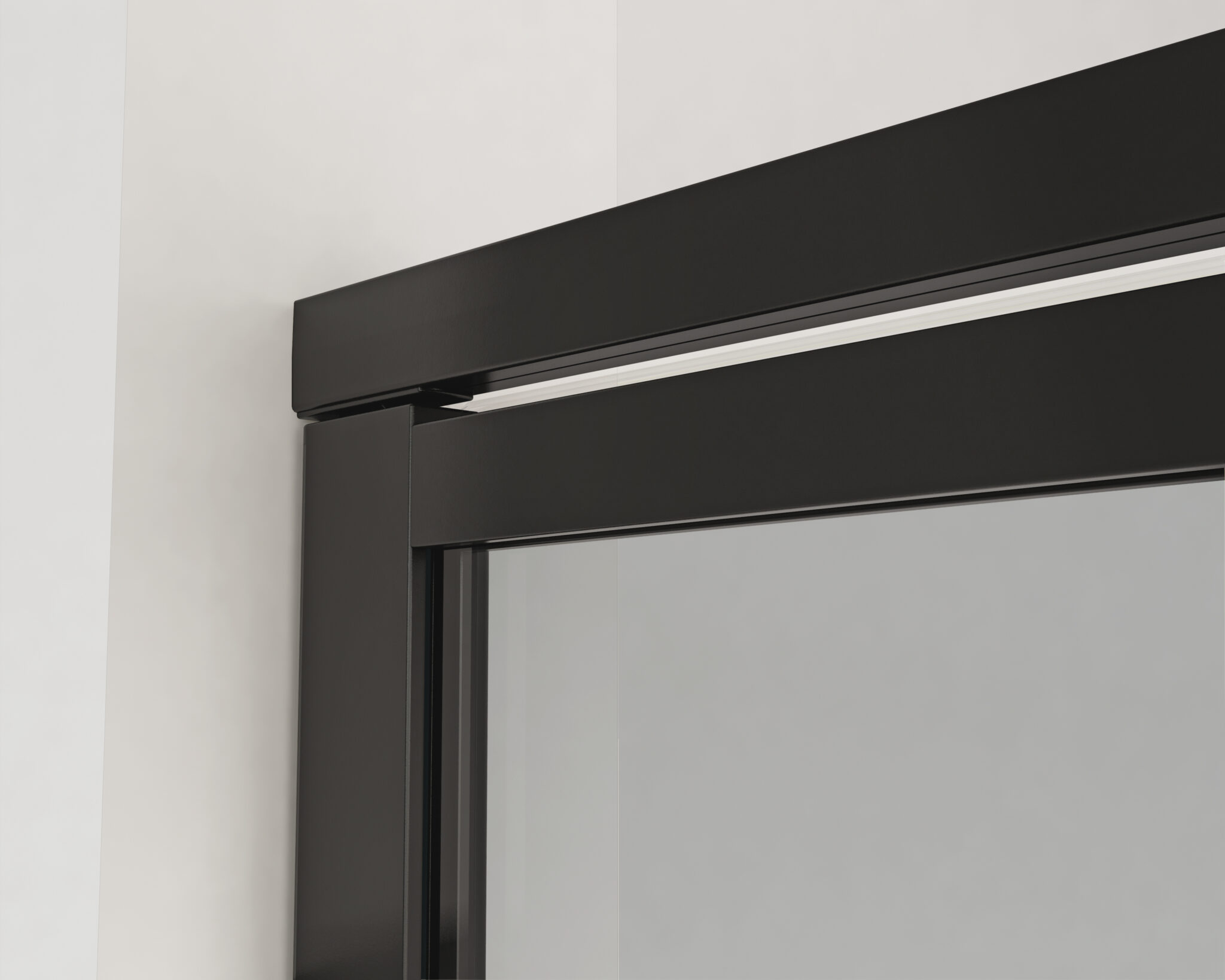 Douchedeur 90x200cm 6mm Nano glas mat zwart serie Rafaella - Voordelig ...