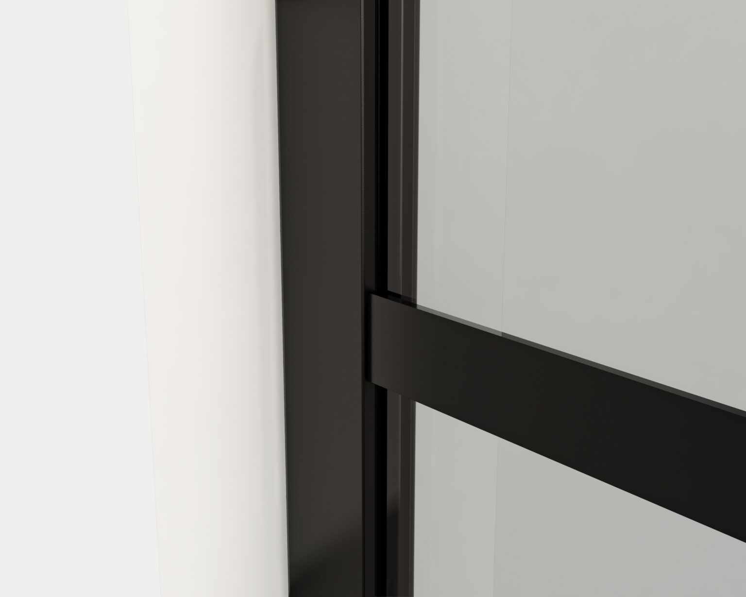 Douchedeur 90x200cm 6mm Nano glas mat zwart serie Rafaella - Voordelig ...