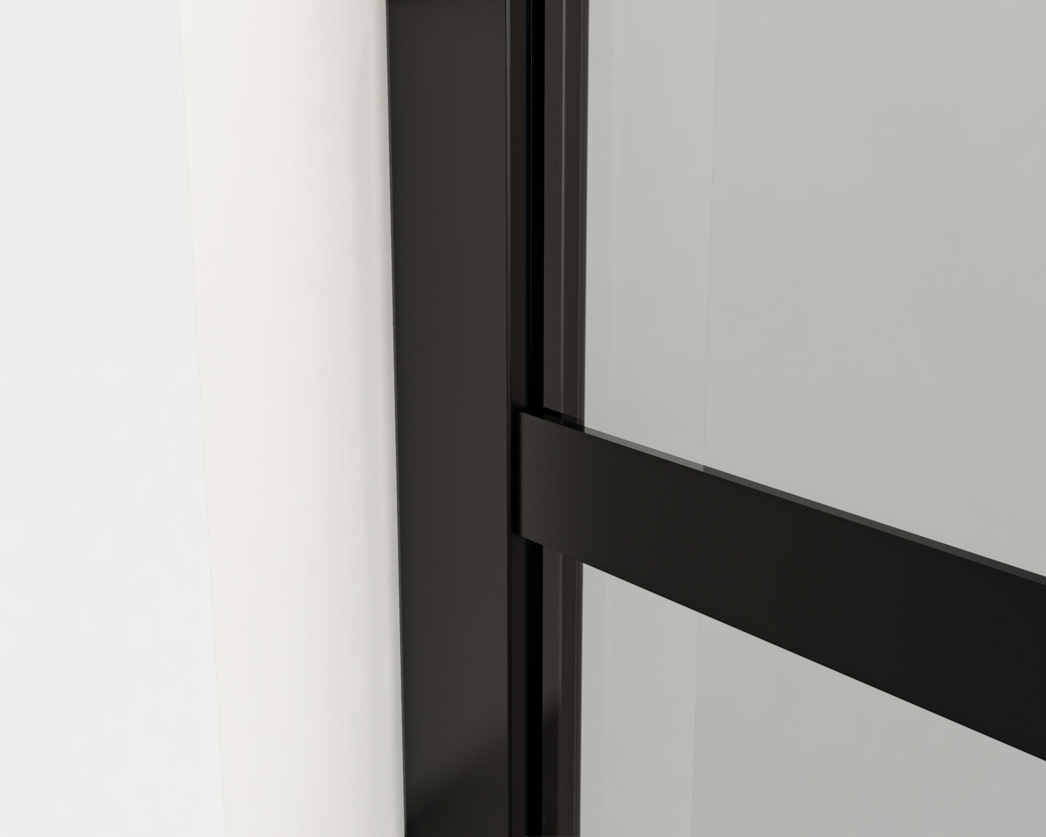 Douchedeur 90x200cm 6mm Nano glas mat zwart serie Rafaella - Voordelig ...