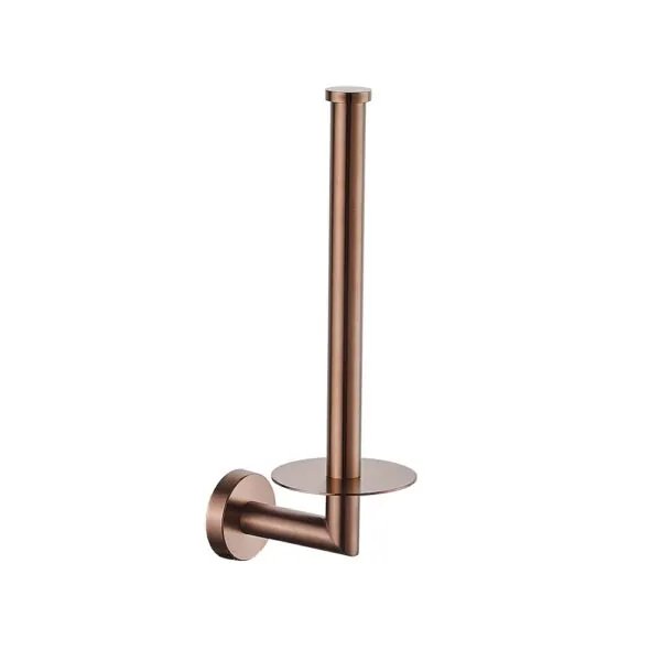 Dubbele wc-rolhouder copper rond zonder klep - Voordelig Design Sanitair
