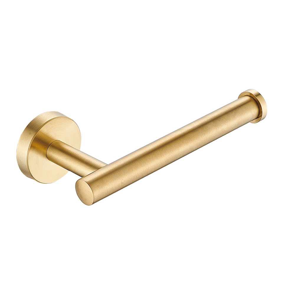 Wc-rolhouder mat goud rond zonder klep - Voordelig Design Sanitair