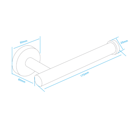 Wc-rolhouder mat goud rond zonder klep - Voordelig Design Sanitair