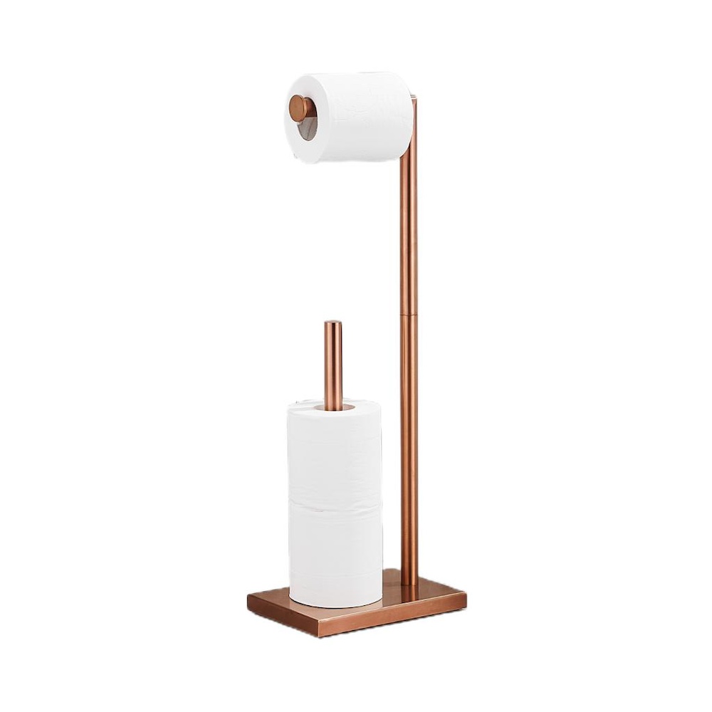 Toiletbutler met wc rolhouder en reserverol houder compleet copper ...